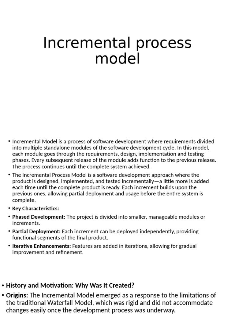 Incremental Process Model | PDF | Software Development Process | Software Development