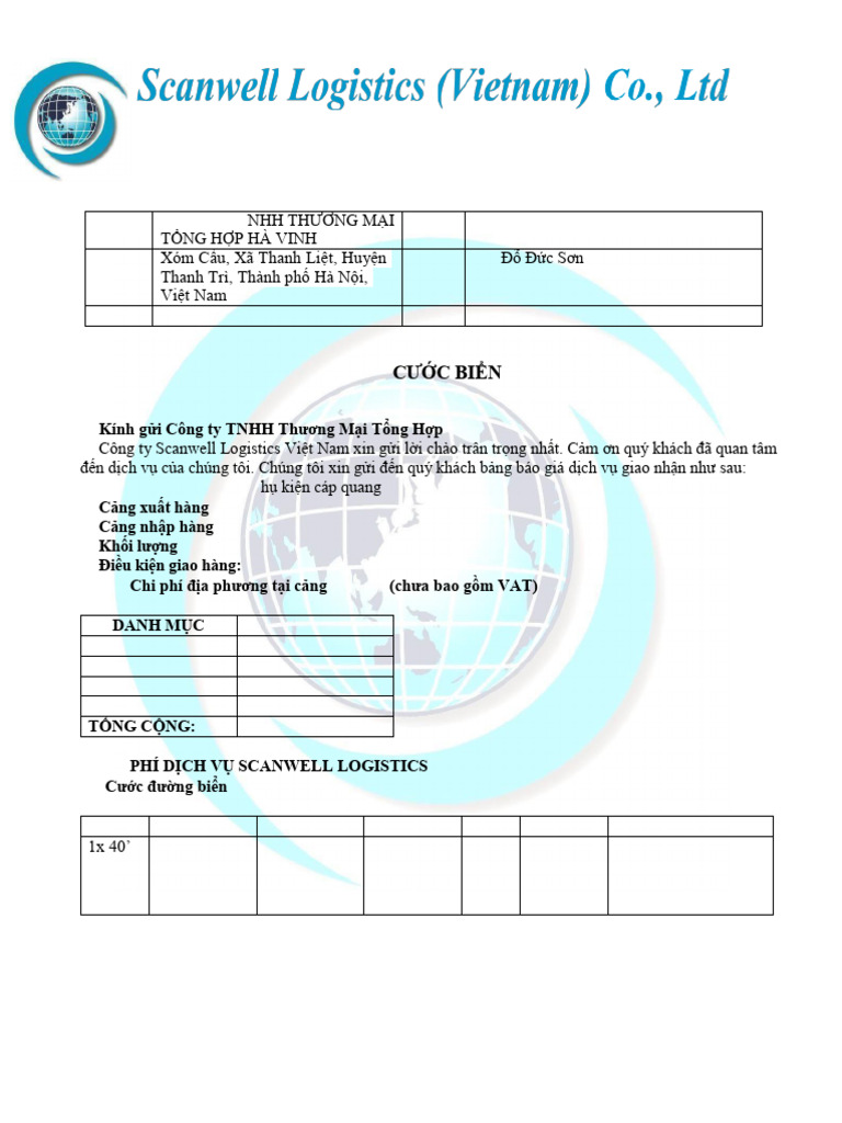 7.8-HA VINH QUOTATION 1x40 SHA-HPH | PDF