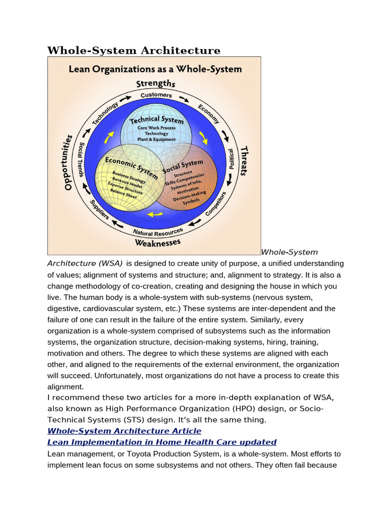 Whole System Arcitecture | PDF | System | Strategic Planning