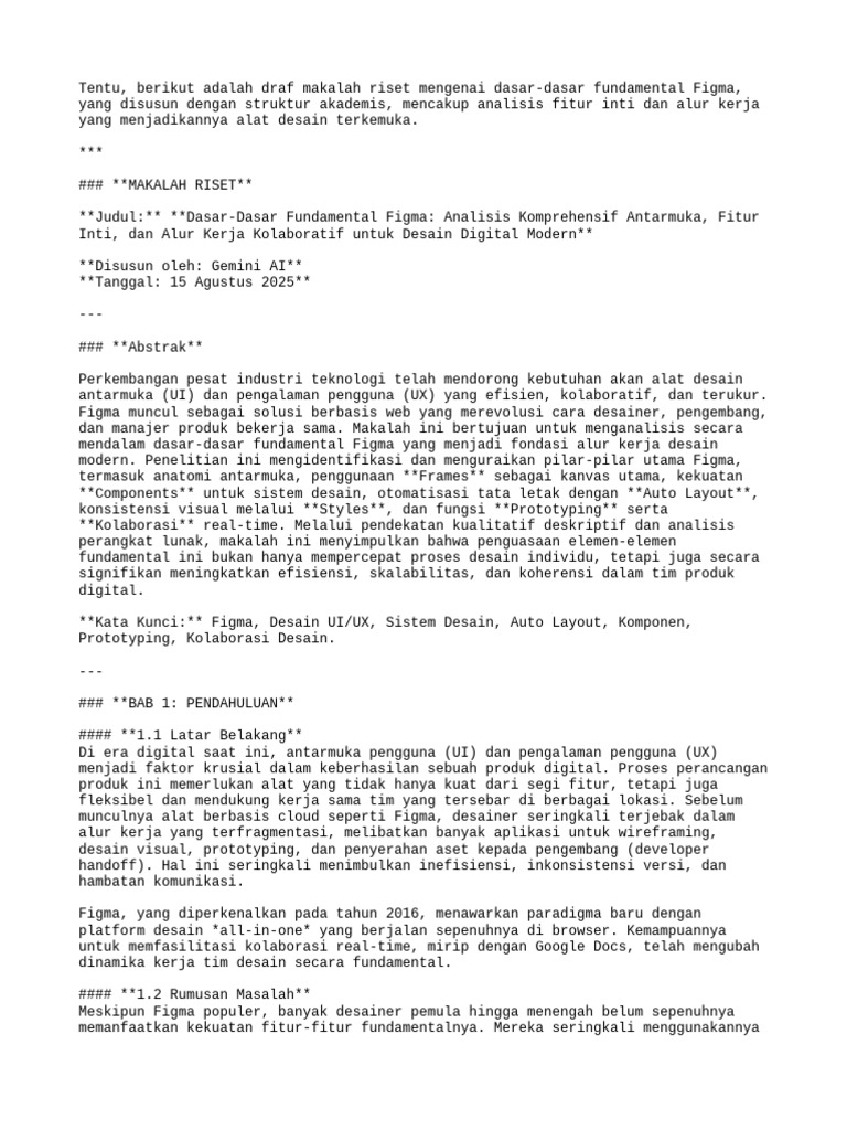 Tentu, Berikut Adalah Draf Makalah | PDF