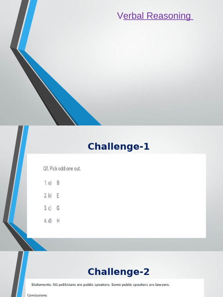 Verbal Reasoning | PDF