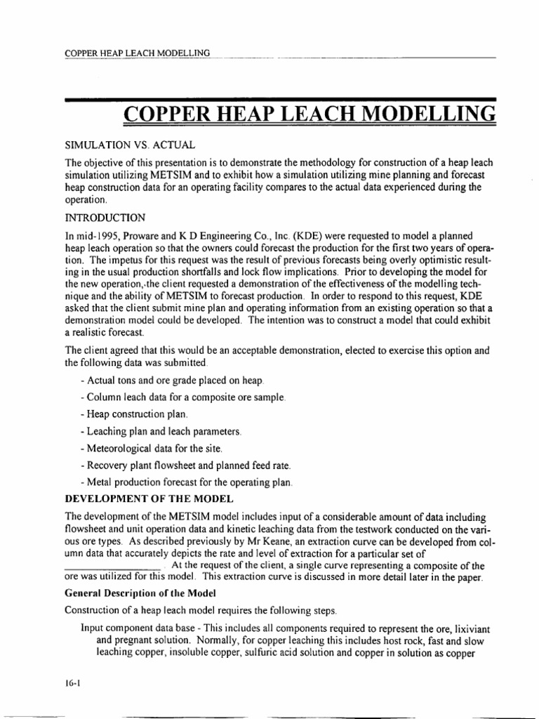 9999 Heap Leach Manual Old | PDF