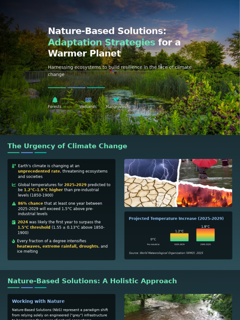 Nature-Based Solutions - Adapting To Climate Change With Ecosystems ...