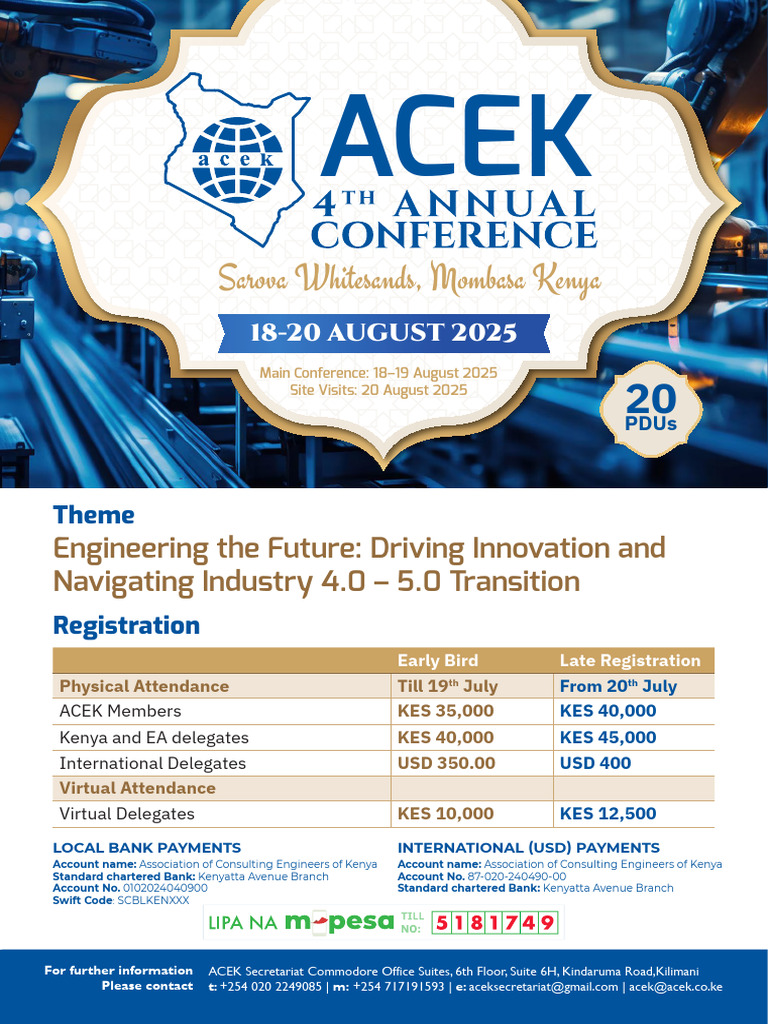 ACEK Conference 2025: Innovation & Industry 4.0 | PDF | Kenya