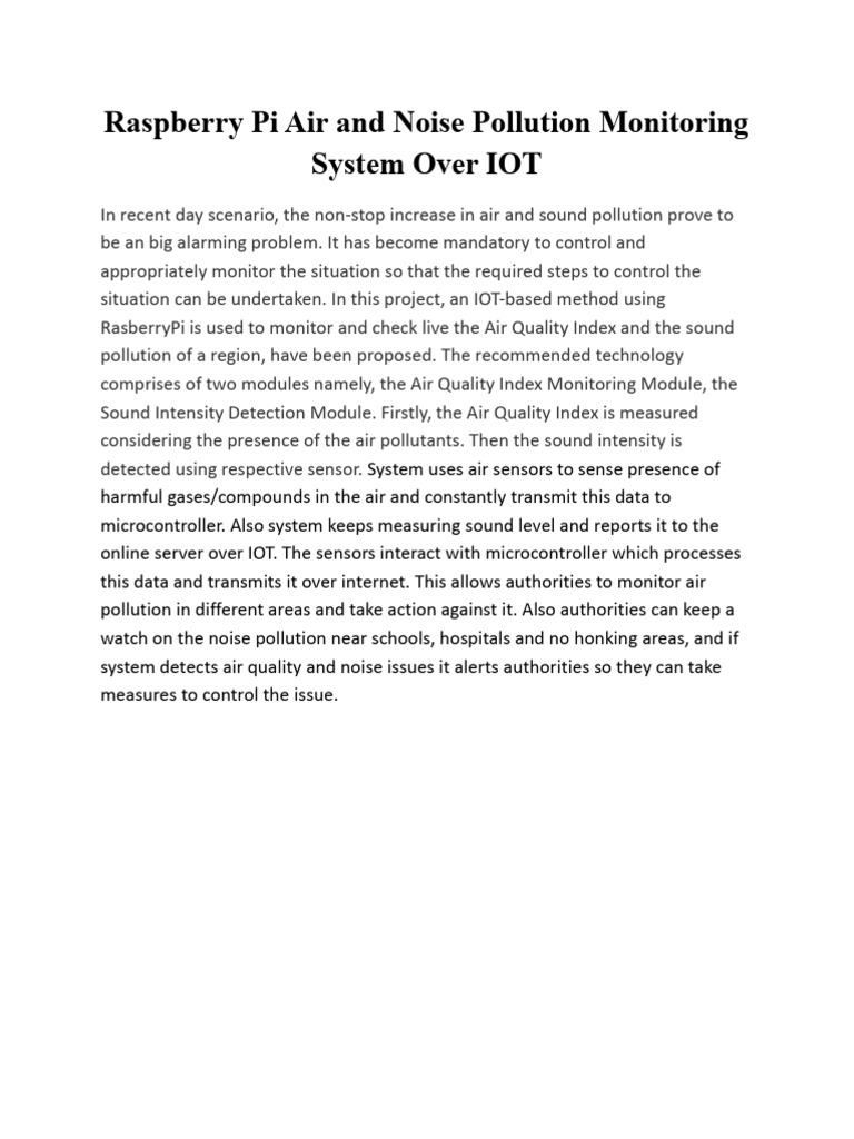 IoT-Based Air and Noise Monitoring System | PDF