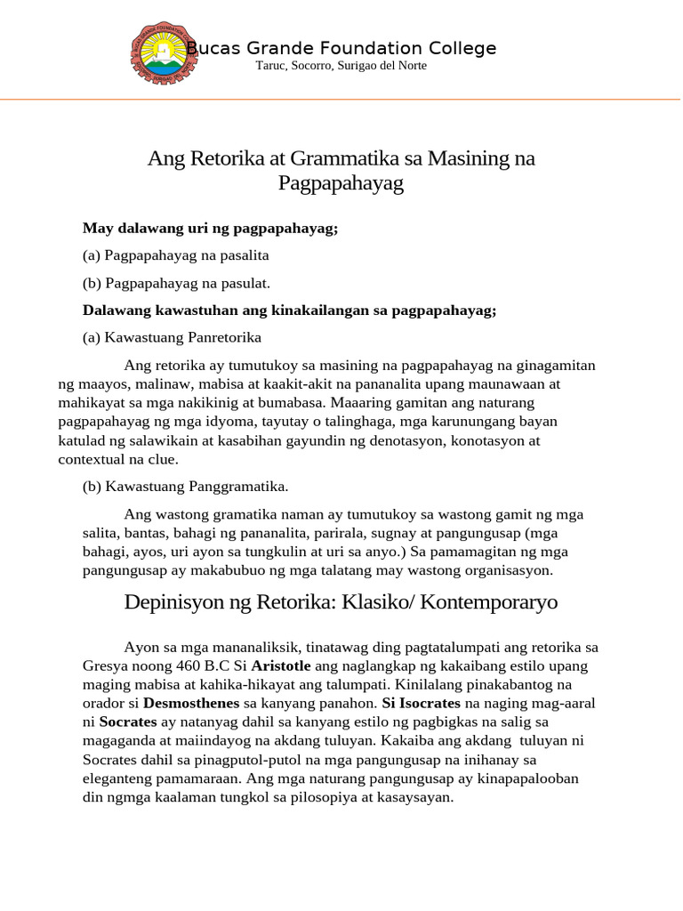 Topics For Purposive Communication | PDF