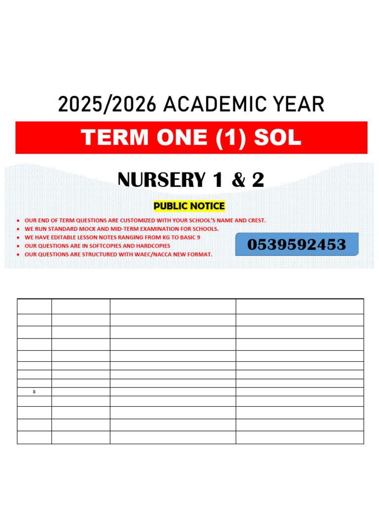 Term 1 - Nursery 1 & 2 Scheme of Learning | PDF | Letter Case | Orthography