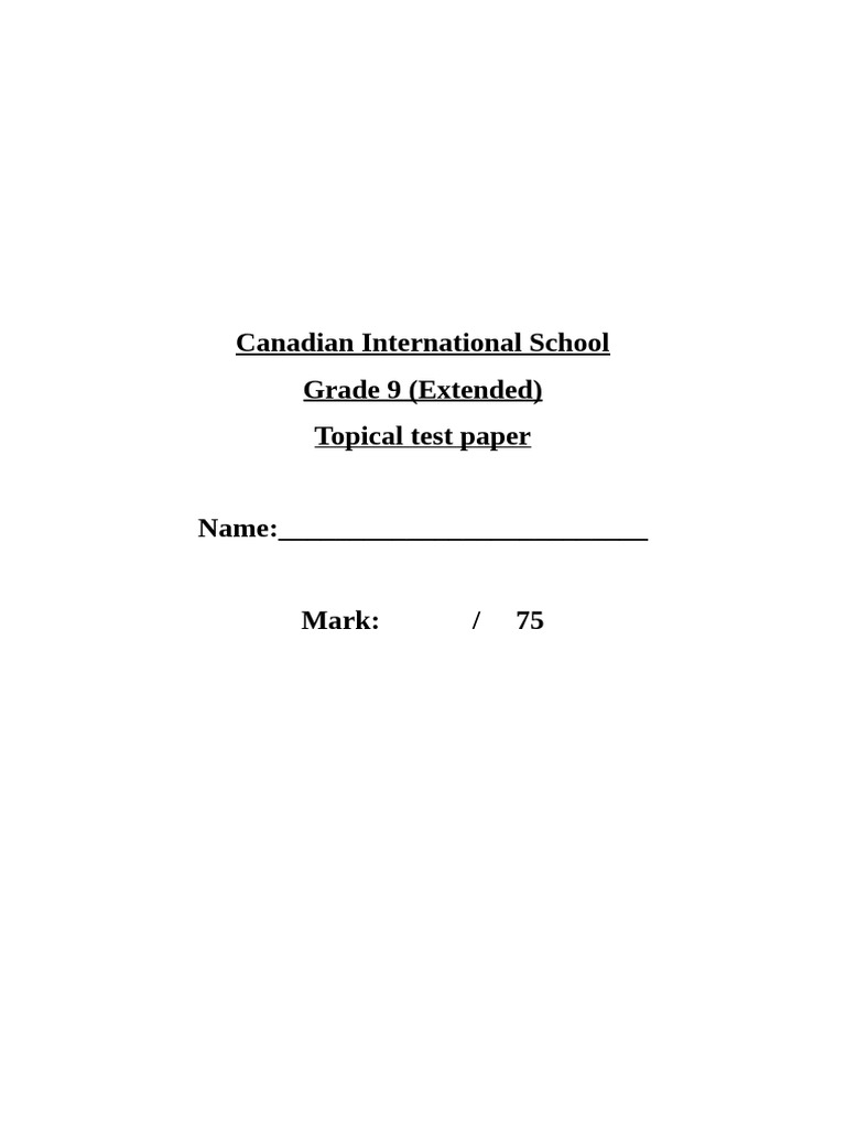 Grade 9 Probability and Math Test Paper | PDF | Mathematics