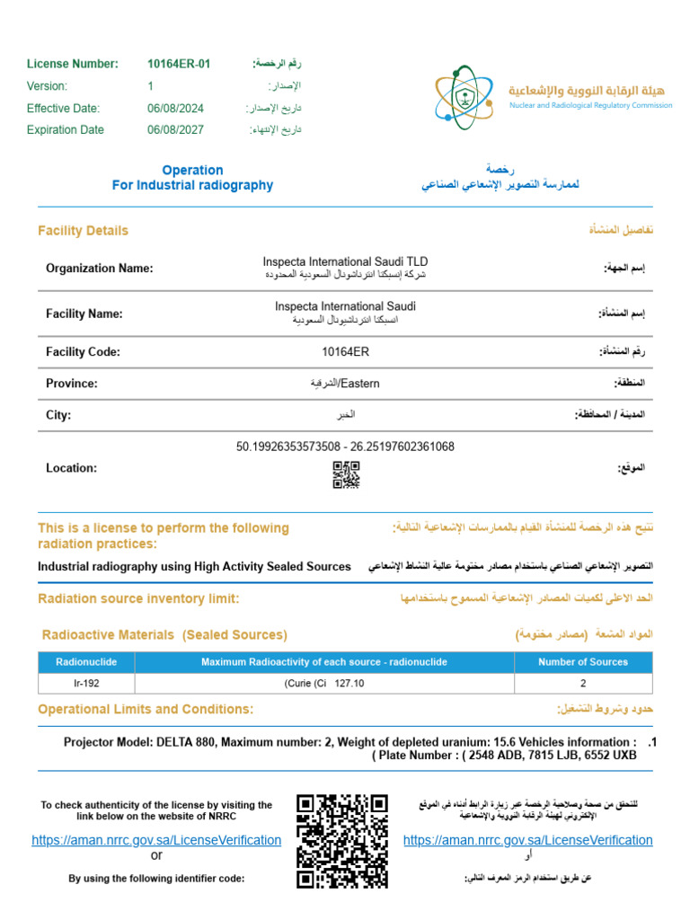 New Updated NRRC License Ceritficate | PDF
