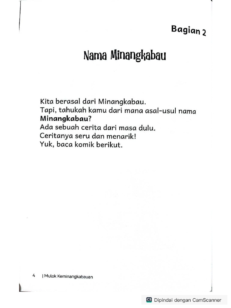 Nama Minang Kabau Dan Sumbang Jalan | PDF