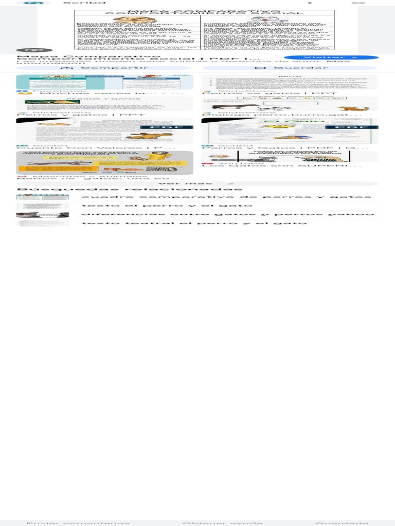 Texto Comparativo de Perros y Gatos - Buscar Con Google | PDF