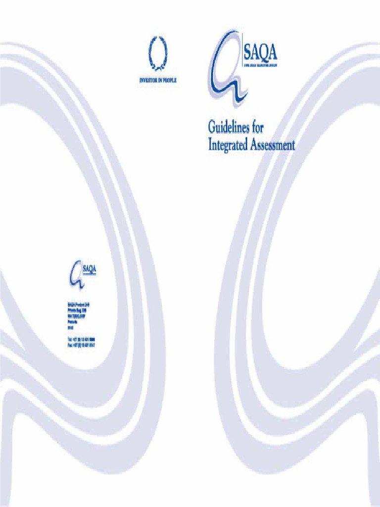 Guidelines For Integrated Assessment - SAQA | PDF | Educational ...