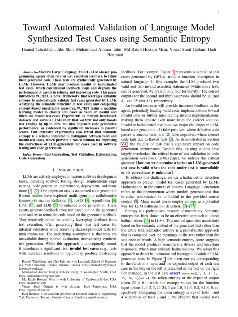 Validate LLM Test Cases with VALTEST | PDF | Computer Programming ...