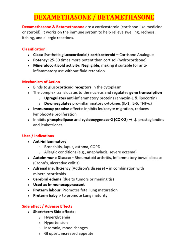 Dexamethasone Mechanism of Action | PDF | Glucocorticoid | Corticosteroid