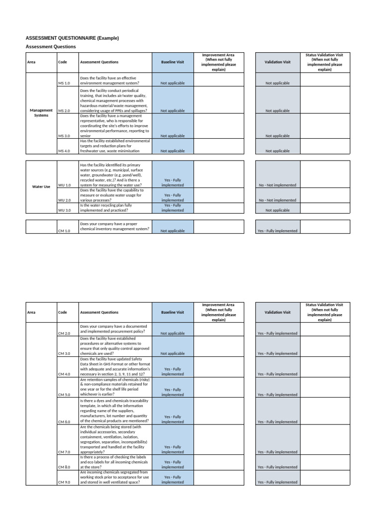 Environmental Assessment Questionnaire | PDF | Reclaimed Water ...
