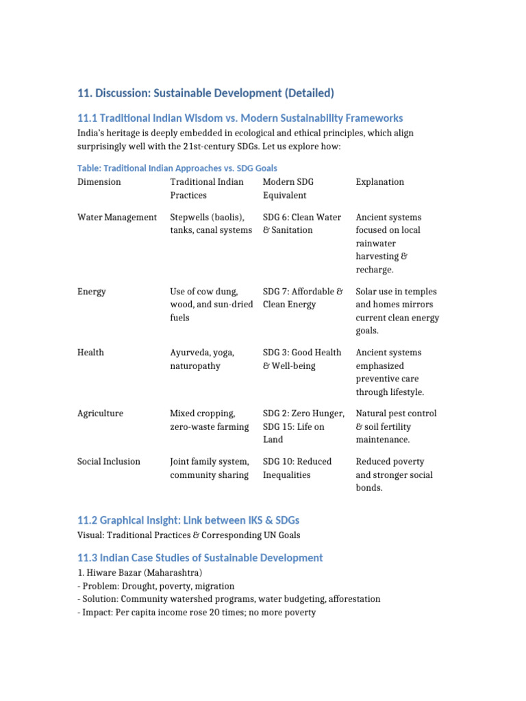 Sustainable Development Discussion Conclusion References | PDF ...