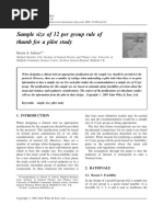 Pilot Study Sample Size Rules of Thumb | PDF | Sample Size ...