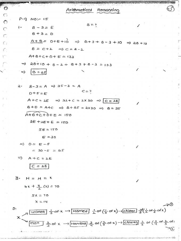 Chap 07 Arithmetic Reasoning | PDF