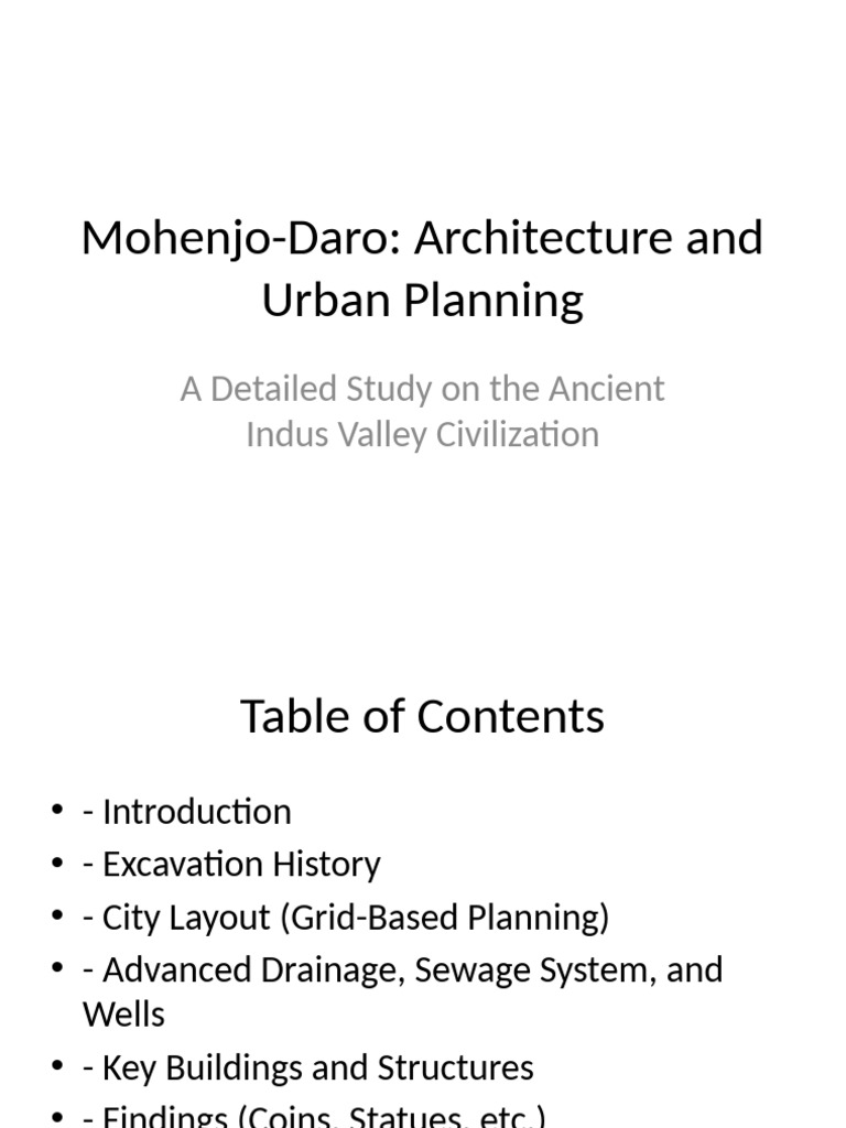 Mohenjo-Daro's Advanced Sewer System | PDF