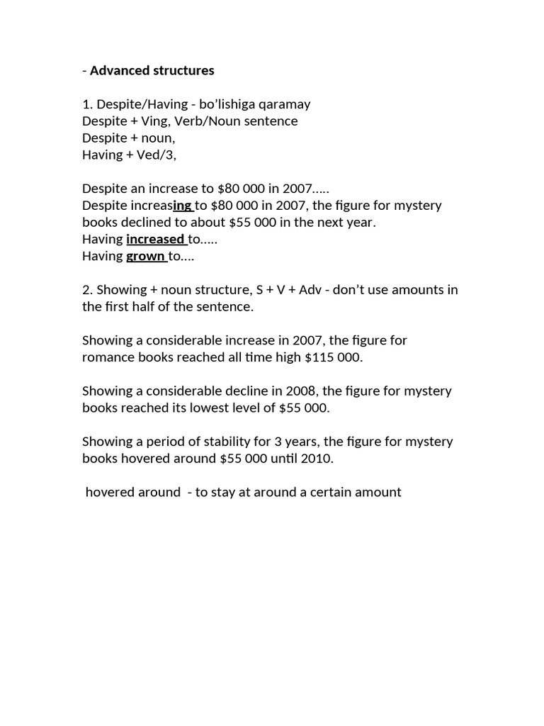 Booster Writing - Periodical Task 1 (Advanced) | PDF | Linguistic ...