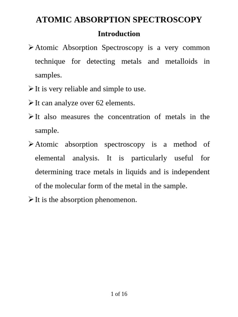 Unit-2-2-Atomic Absorption Spectros | PDF | Atomic Absorption Spectroscopy | Absorption Spectroscopy