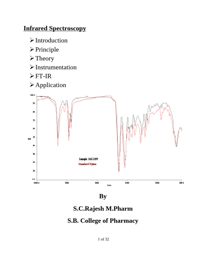 Infrared Spectroscopy Overview and Applications | PDF | Infrared ...