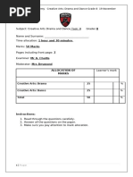Grade 9 Dance Term 2 Activities | PDF