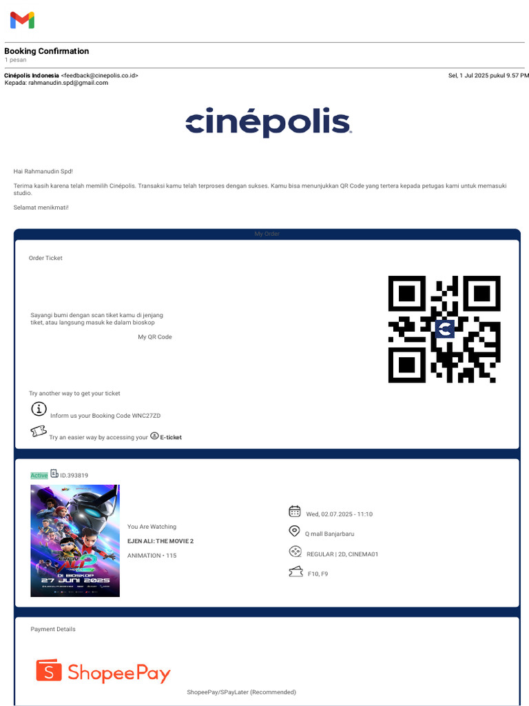 Gmail - Booking Confirmation | PDF | Online Services | Computer Mediated Communication