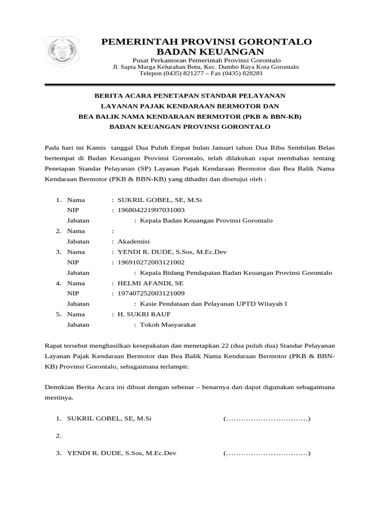 Ba Penetapan SP 2019 | PDF