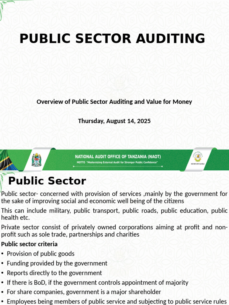 Public Sector Audit | PDF | Audit | Regulatory Compliance