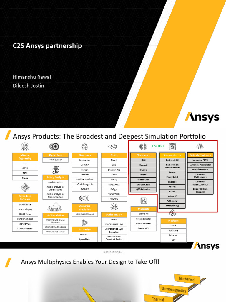 Ansys Preliminary Session Presentation | PDF | Computing | Computer Engineering