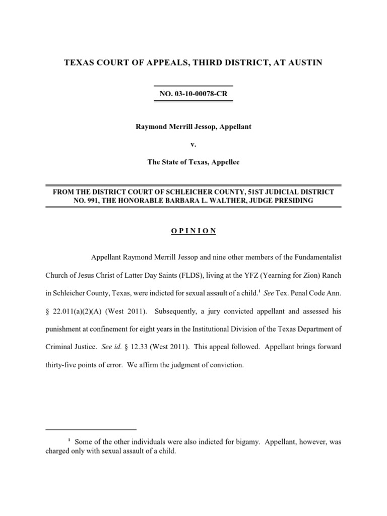 Texas Court Upholds Child Assault Conviction | PDF | Dna Profiling ...