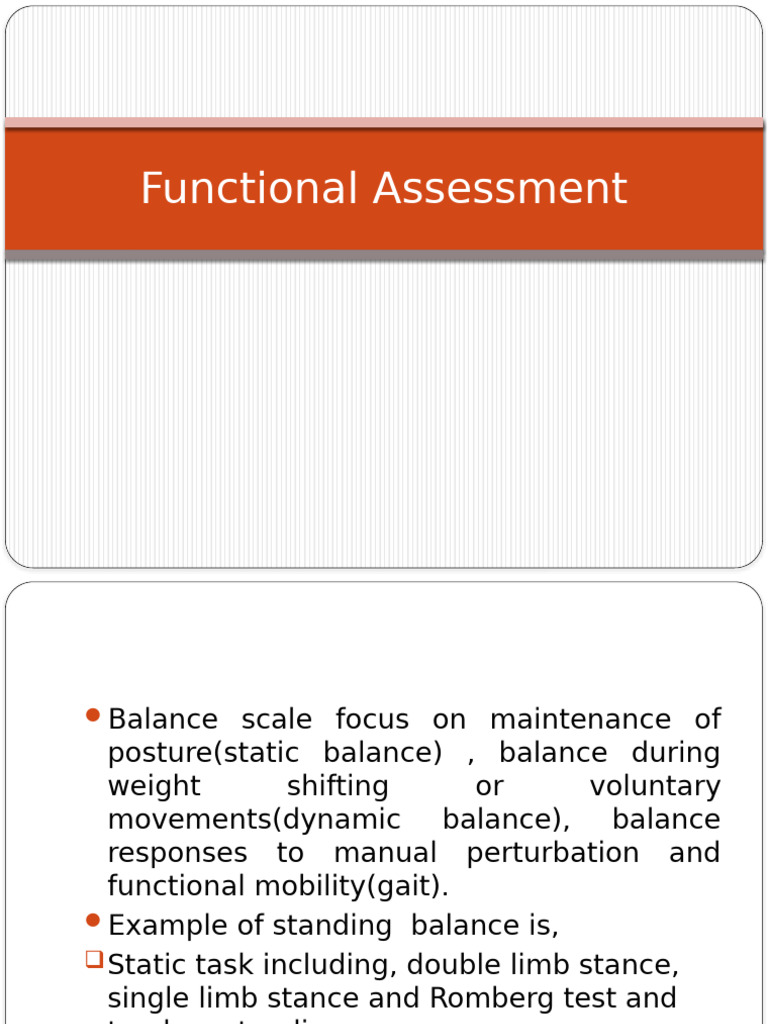 Functional Assessment | PDF
