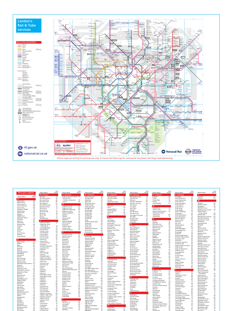 London Rail and Tube Services Map | PDF | Rapid Transit | England