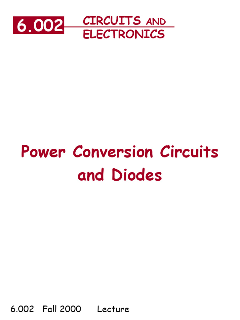 Power Conversion Circuits and Diodes | PDF | Electrical Network | Diode