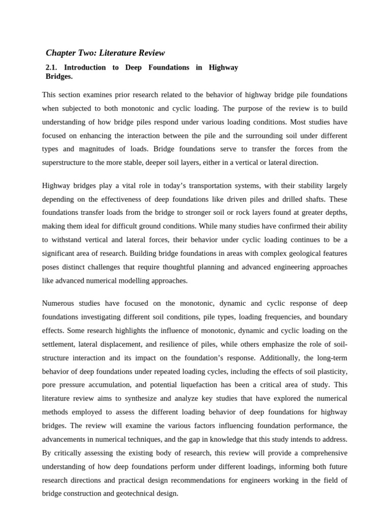 Literature Review 8.08.2025 | PDF | Geotechnical Engineering | Fatigue ...