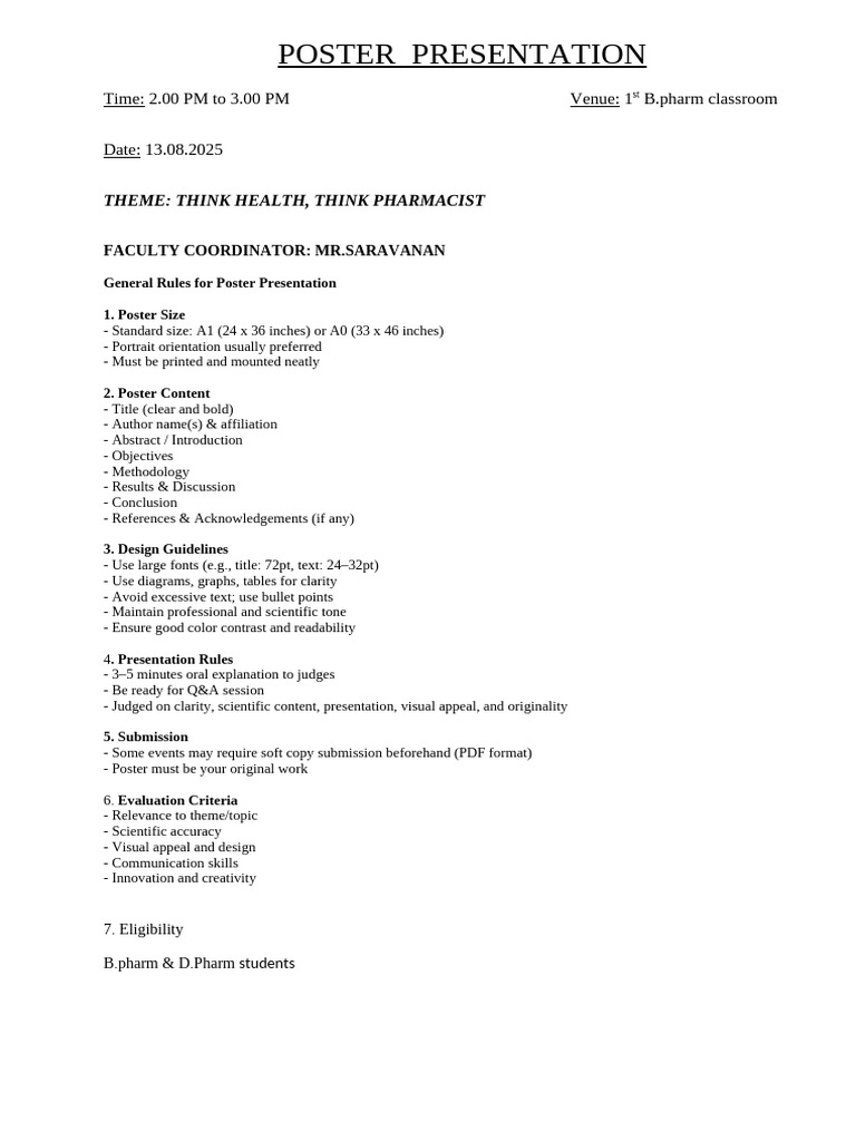 Poster Presentation | PDF