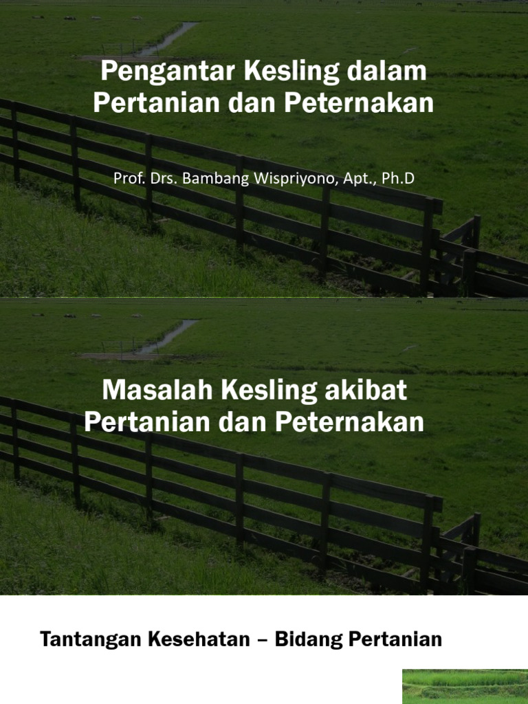 Tantangan Kesling dalam Pertanian dan Peternakan | PDF