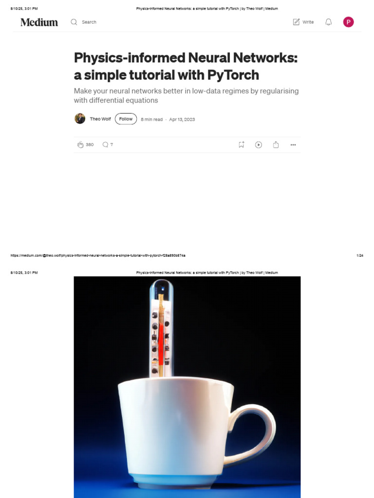 Physics-Informed Neural Networks Tutorial | PDF | Equations | Applied ...