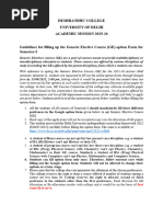 GE Course Guidelines for DU 2025-2026 | PDF | Bachelor's Degree ...