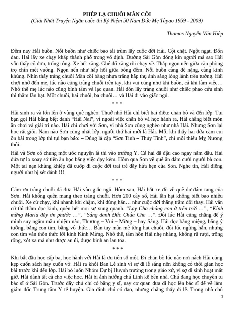 Truyen ngan-PHEP LA CHUOI MAN COI | PDF