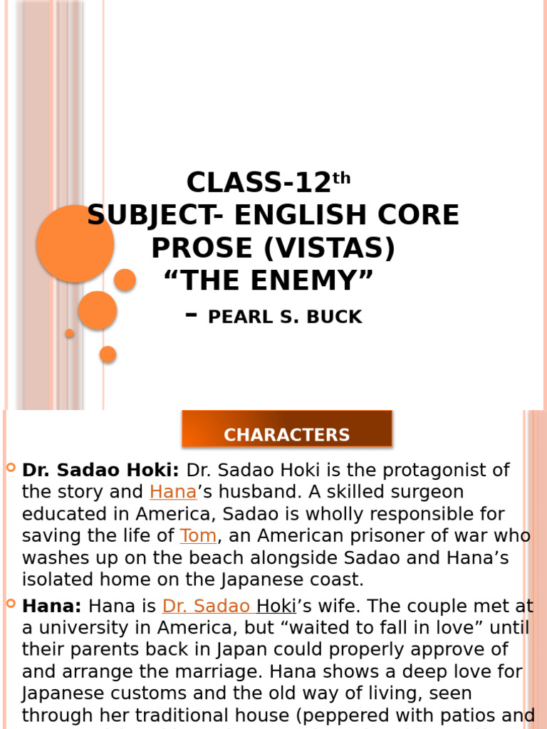 Characters and Themes in "The Enemy" | PDF