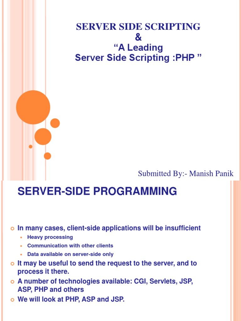 Server Side With PHP | PDF | Dynamic Web Page | Php