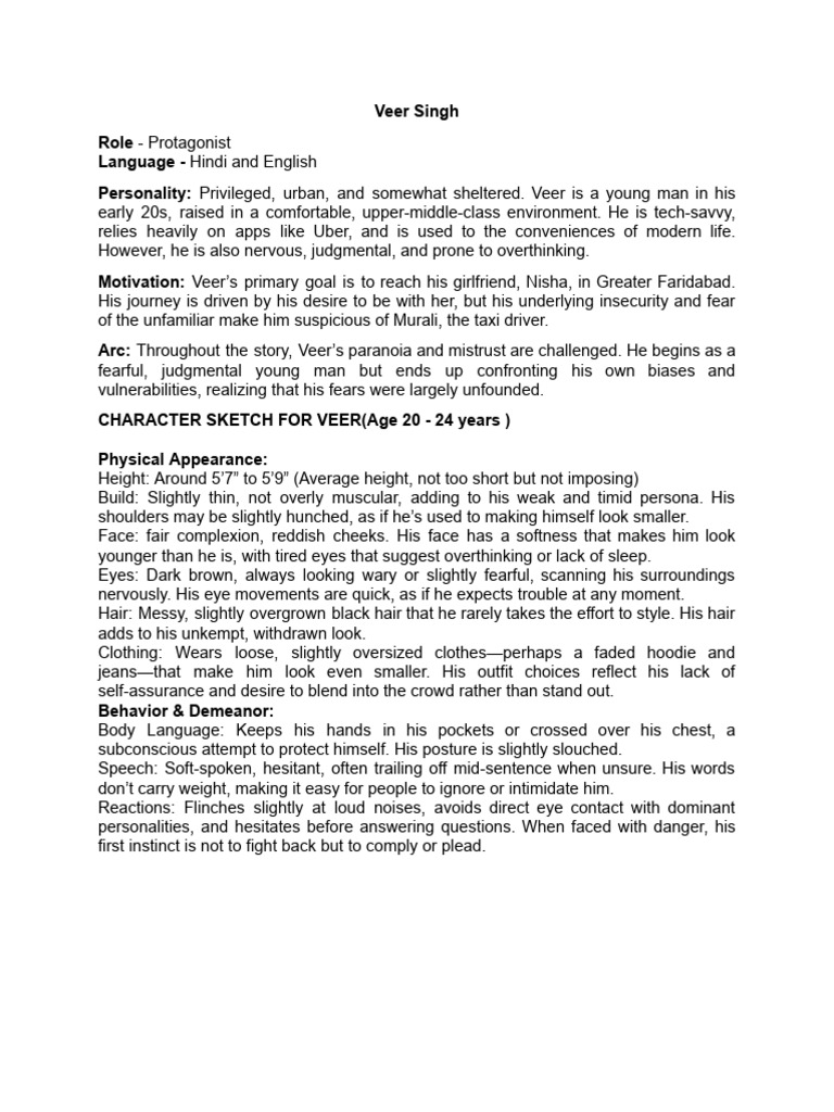 VEER Description Audition Script | PDF