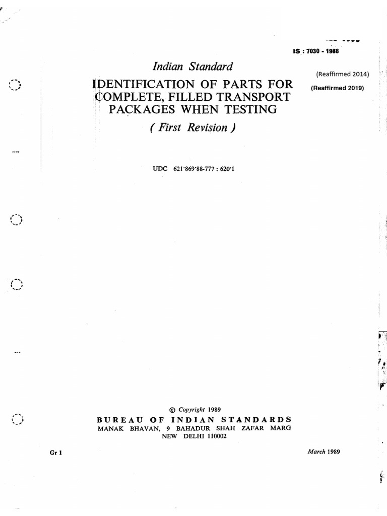 Identification of Transport Package Parts | PDF | Geometric Objects ...