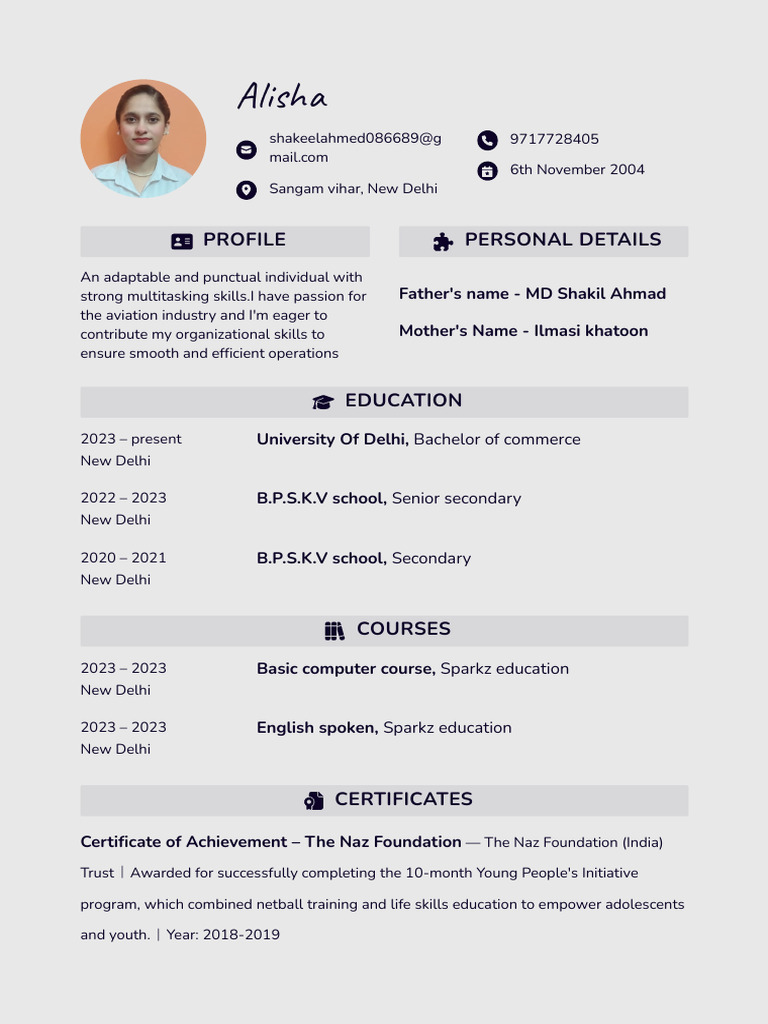 Alisha FlowCV Resume 20250109 | PDF