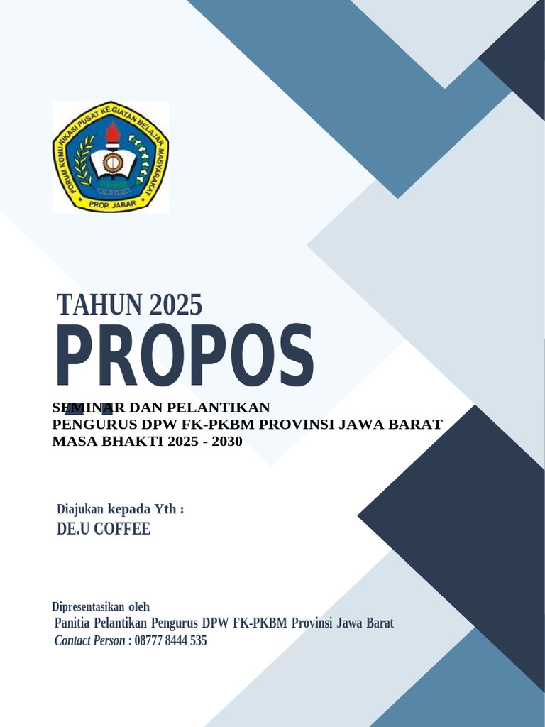 DRAFT Proposal Kegiatan Pelantikan DPW FK-PKBM Provinsi Jawa Barat | PDF