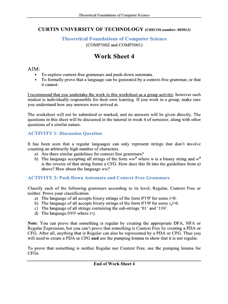 week 4 tute | PDF