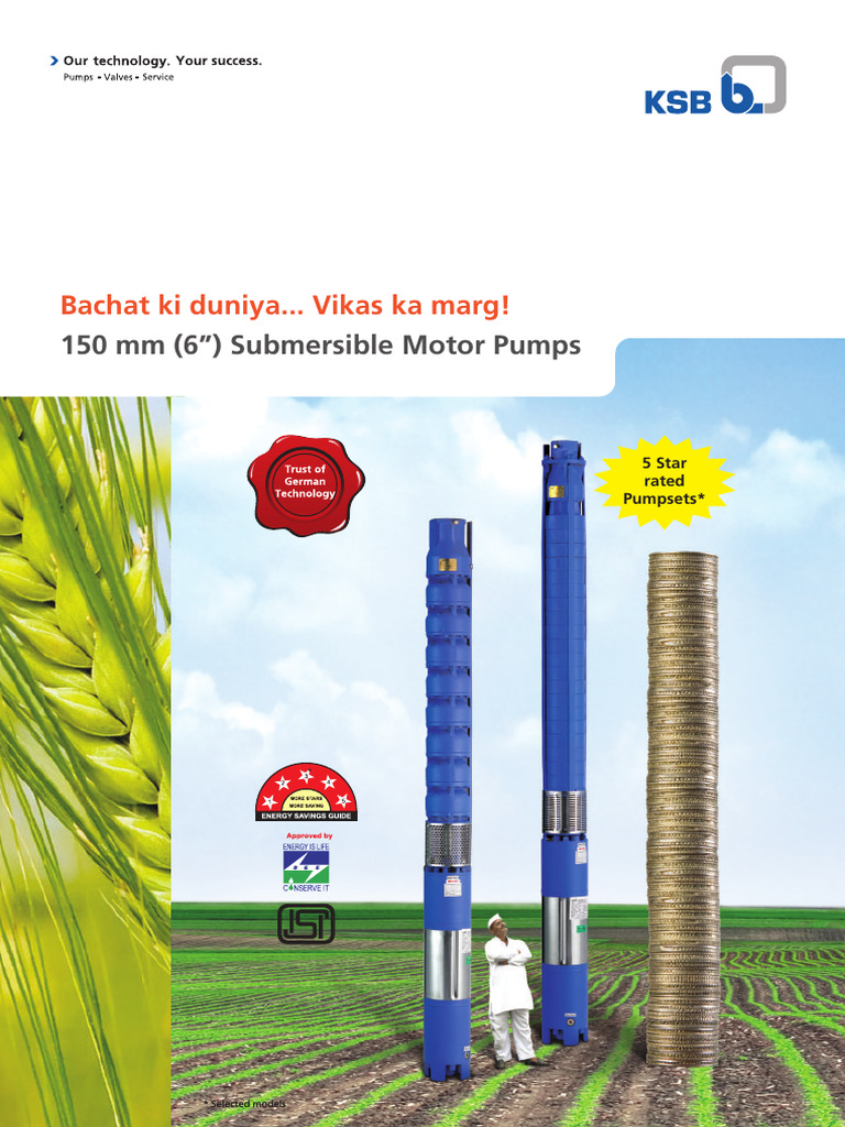 KSB Submersible BPD and UQD Series Pump | PDF | Water | Hydrology