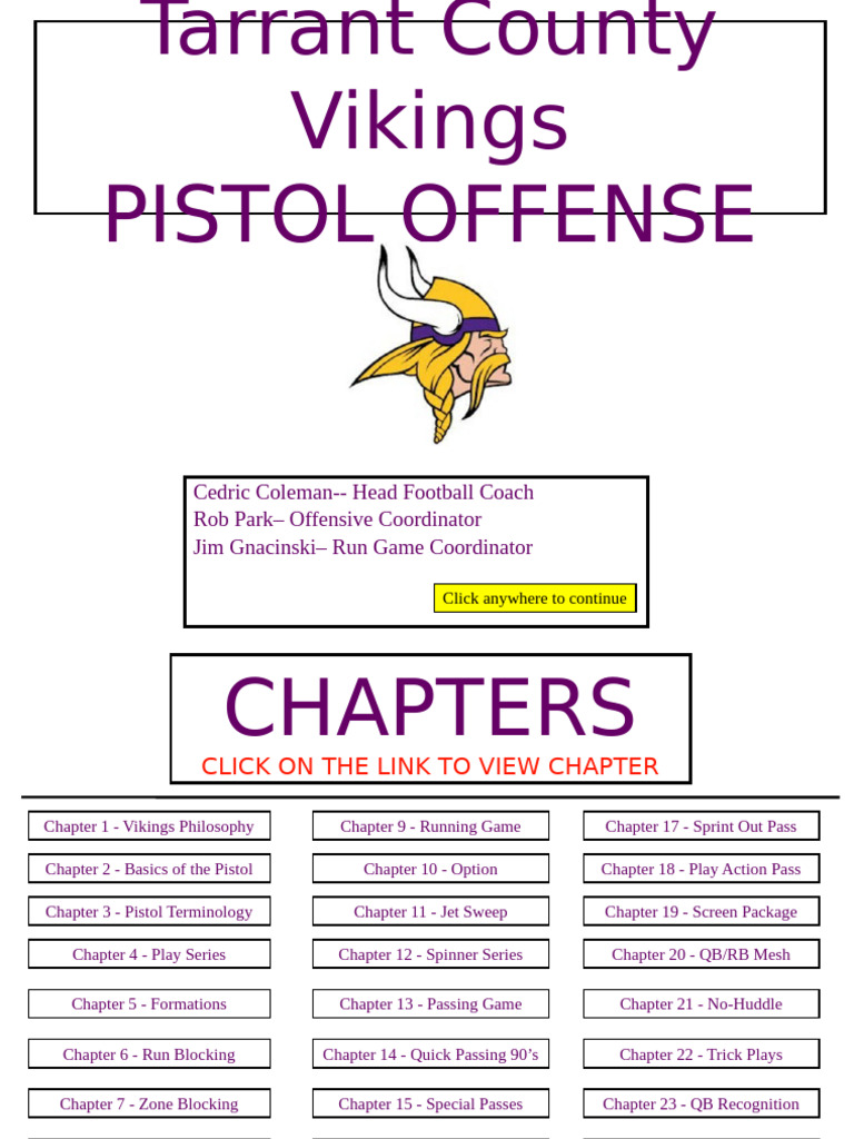 Vikings Pistol Offense 20141 | PDF | Quarterback | Team Sports